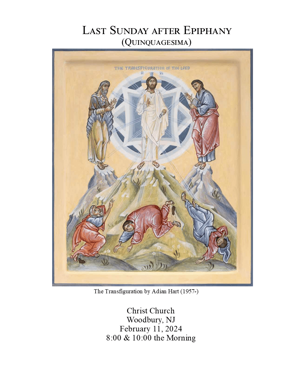 The Last Sunday after Epiphany – February 11, 2024 – Christ Church ...