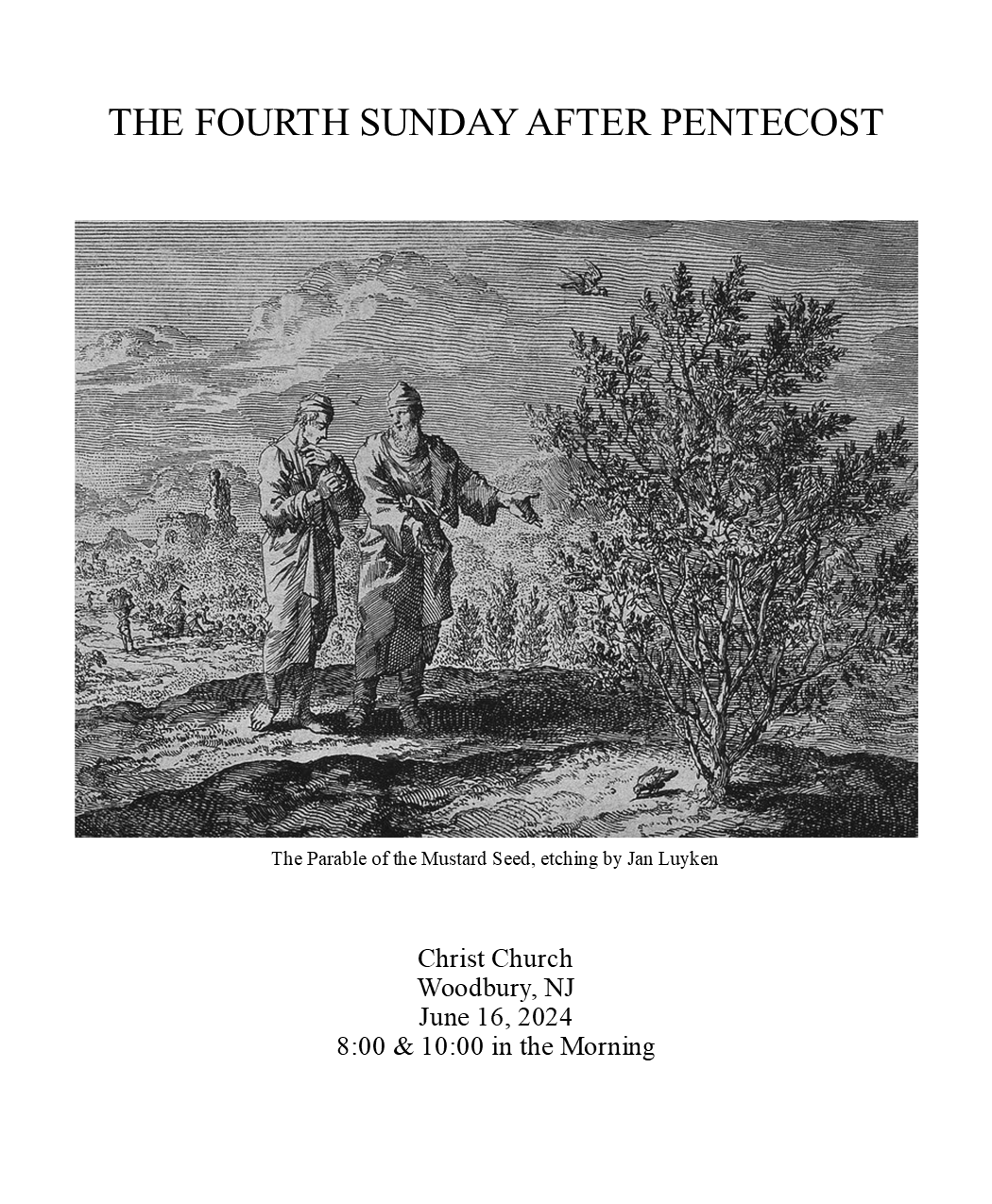 The Fourth Sunday after Pentecost - June 16, 2024 - Christ Church ...